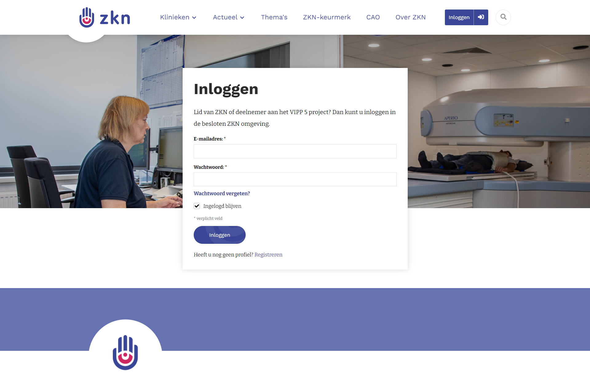 Inloggen voor leden en VIPP-5 klinieken nieuwe ZKN website | ZKN